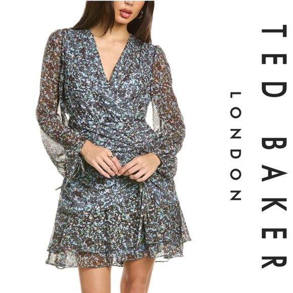 Ted Baker | Dresses | Ted Baker Cherela Floral Long Sleeve Mini ...